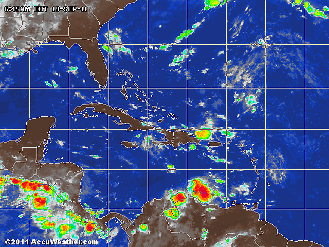 (Vea imágen satelital) Semana se inicia con lluvias en casi todo el país