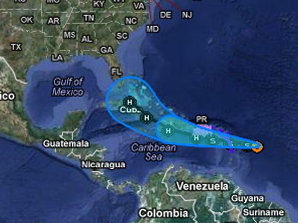 Tormenta tropical Isaac amenaza al Caribe