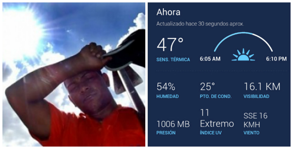 Calor sobre los 47 grados marca el sábado en el estado Zulia