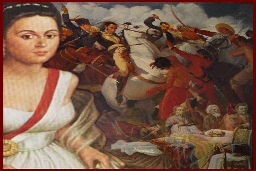Se cumplen 219 años del natalicio de Manuela Sáenz, combatiente independentista y Libertadora de ...