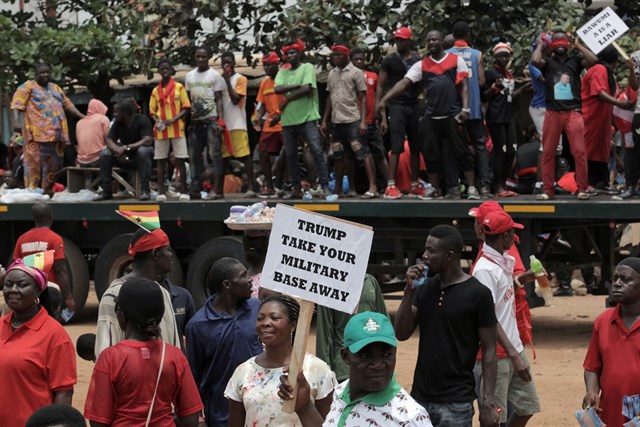 Manifestación popular en Ghana contra acuerdo militar con EEUU