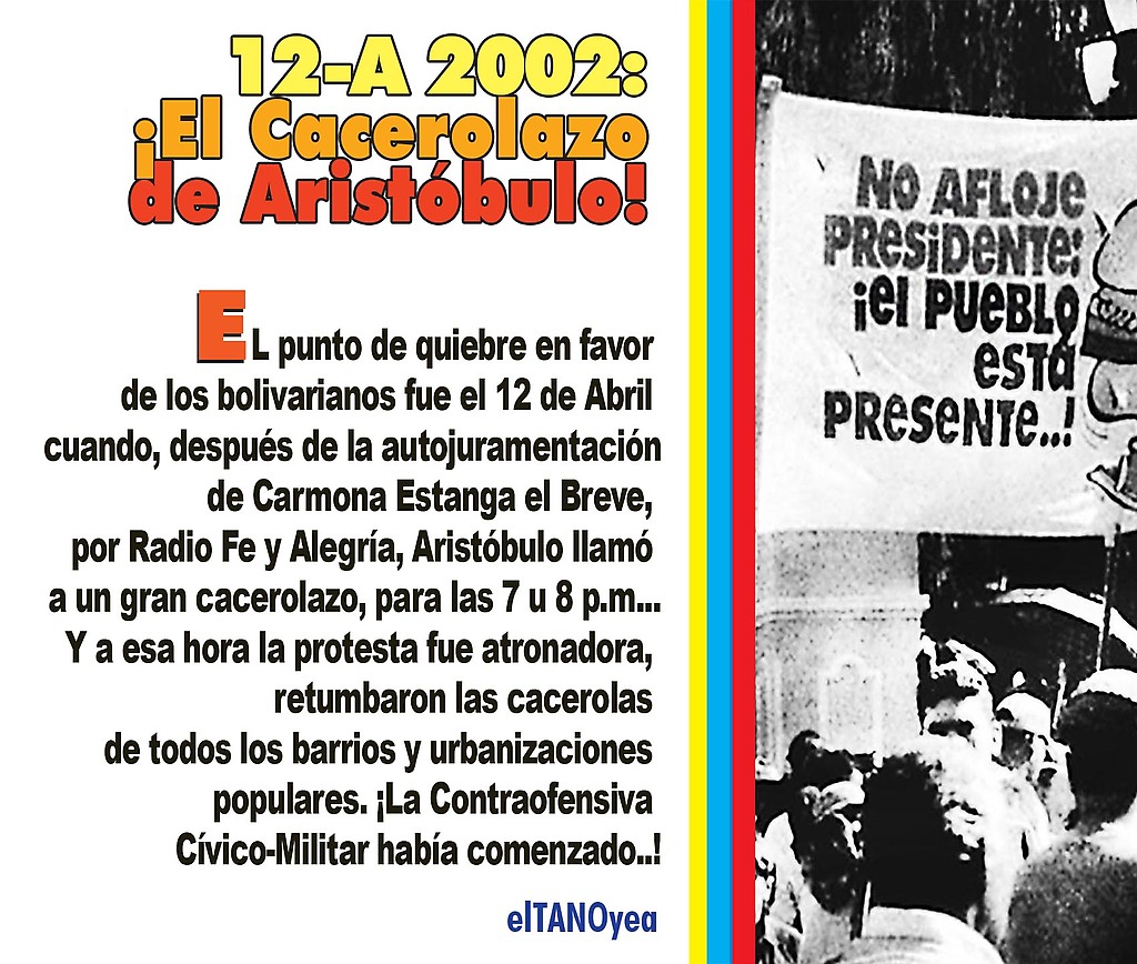 ¡El Cacerolazo de Aristóbulo..! Caricatura de El Tano Yea...!