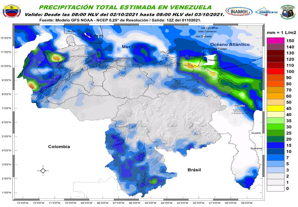 INAMEH: precipitaciones para Zulia, Andes, Amazonas y Bolívar ...
